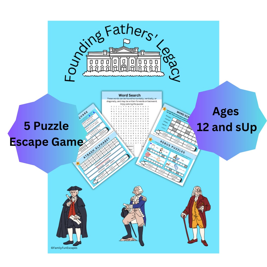Founding Fathers Escape Game: History Puzzles & Maze (digital Download ...