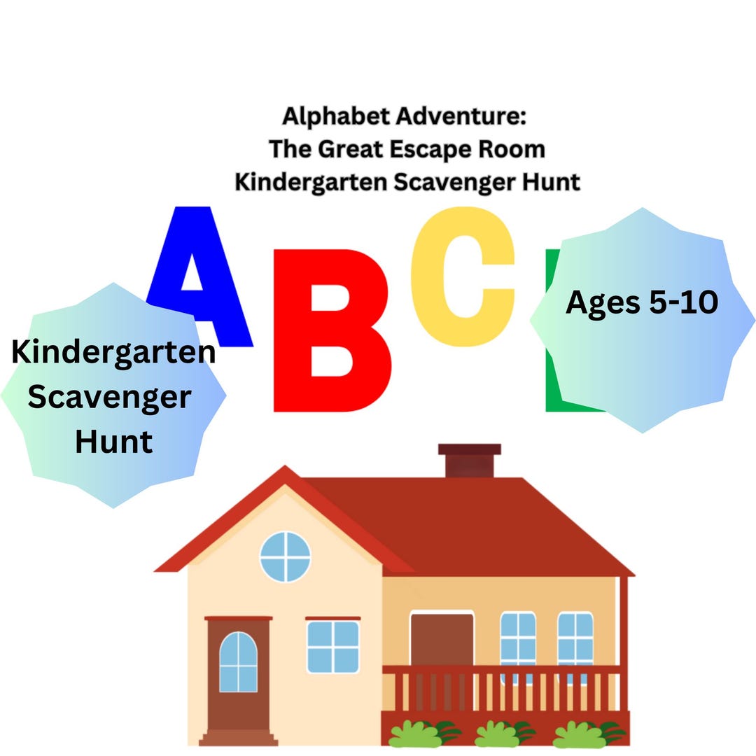 Alphabet Adventures Scavenger Hunt for Kindergarten | Fun Escape Game ...