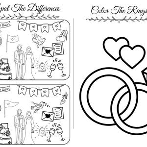 Wedding Kids Activity Bundle: Printable Games & Crafts (digital ...
