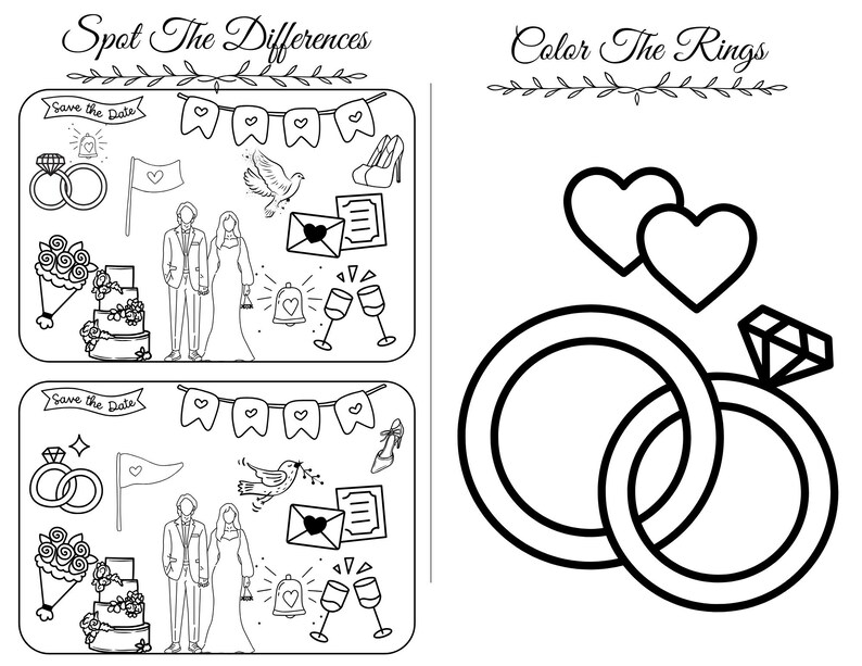Wedding Kids Activity Bundle: Printable Games & Crafts (digital ...