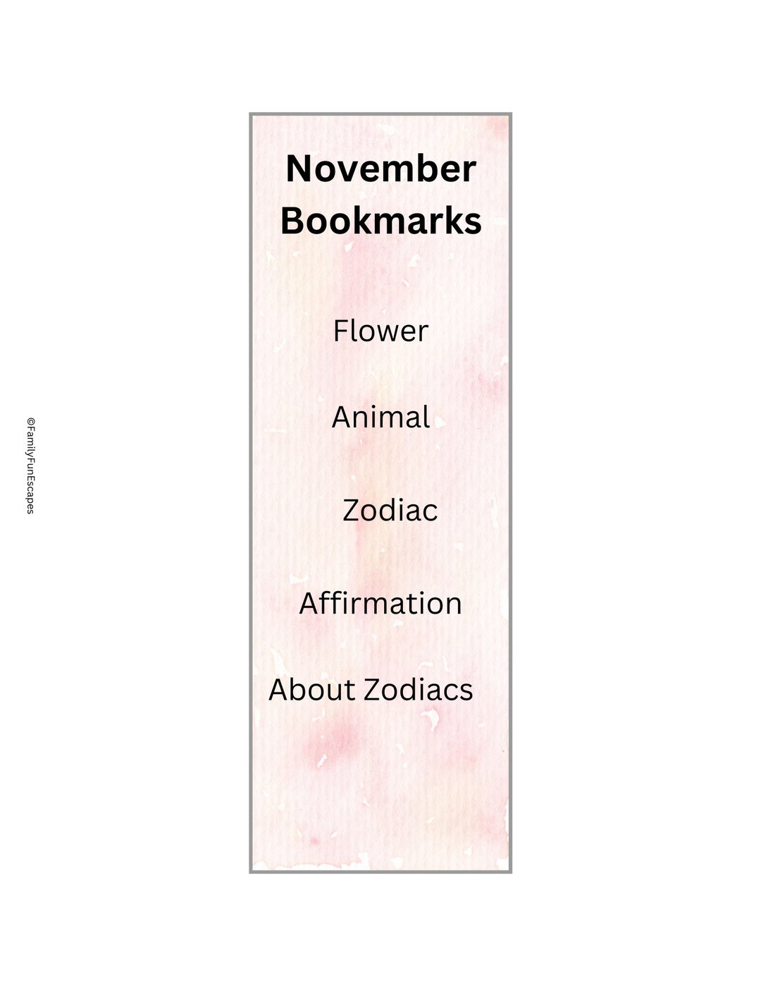 November Bookmarks: Fall & Thanksgiving Themes (digital Download) - Etsy