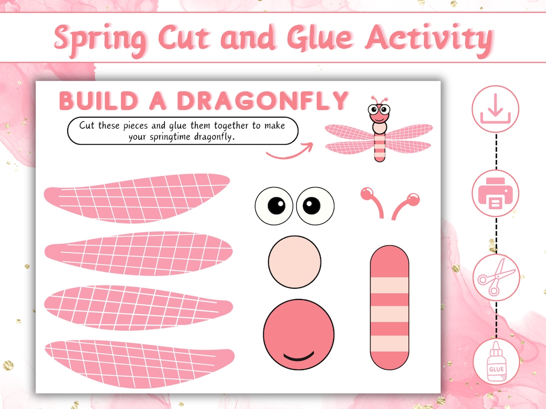 Build a Dragonfly Craft | Digital Download | Fun DIY Cut and Assemble ...