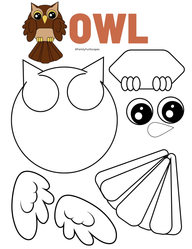 Animal Color, Cut, and Paste Craft: Kids Printable Activity (digital ...