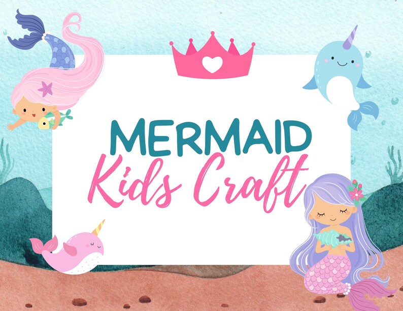 Mermaid Kid Craft Bundle | Coloring, Build-a-mermaid, I Spy & Word ...