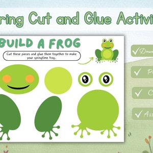 Build a Frog Craft: DIY Cut and Assemble Activity (digital Download) - Etsy