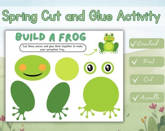 Printable Frog Craft for Kids Spring Craft Activity Pond Life Activity ...