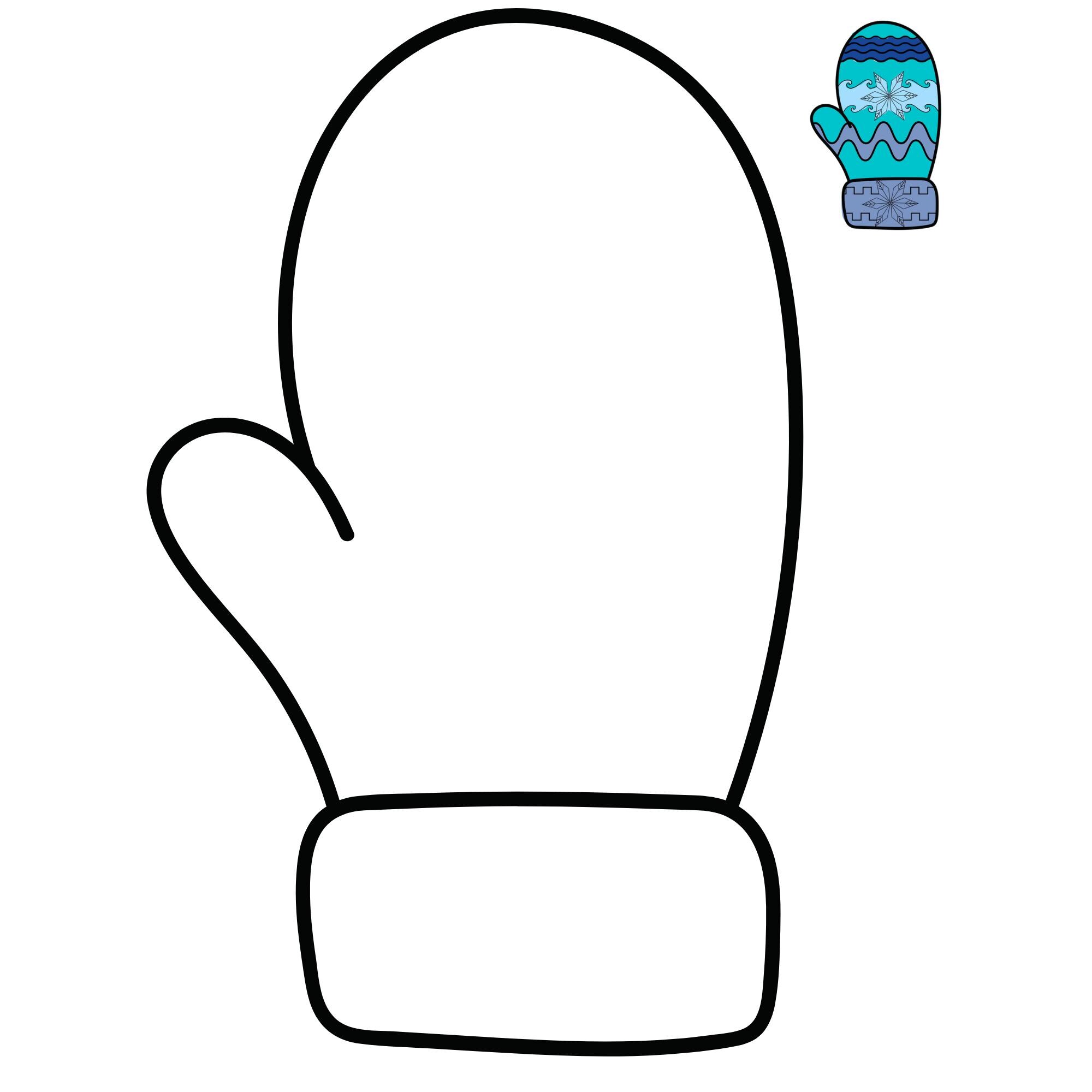 Winter Mittens Craft: DIY Cut & Assemble Activity (digital Download) - Etsy