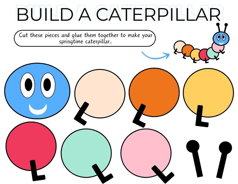 Build a Caterpillar Craft: DIY Cut & Assemble Activity (digital ...