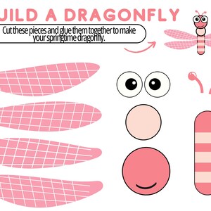 Dragonfly Craft: DIY Cut & Assemble Activity (digital Download) - Etsy