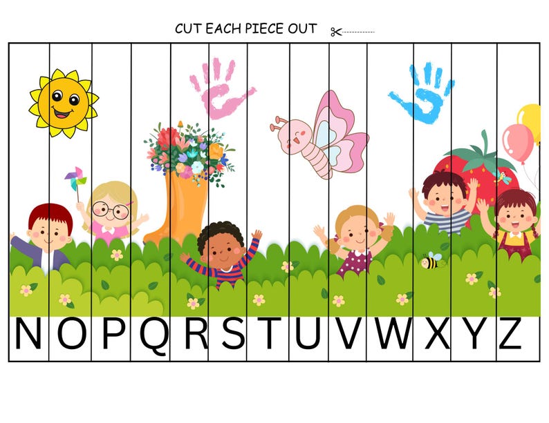 Spring Alphabet Puzzle | Fun Educational Learning for Kids/ Preschool ...