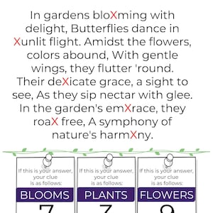 Butterfly Garden Escape Game: Printable Puzzles & Riddles (PDF Download ...