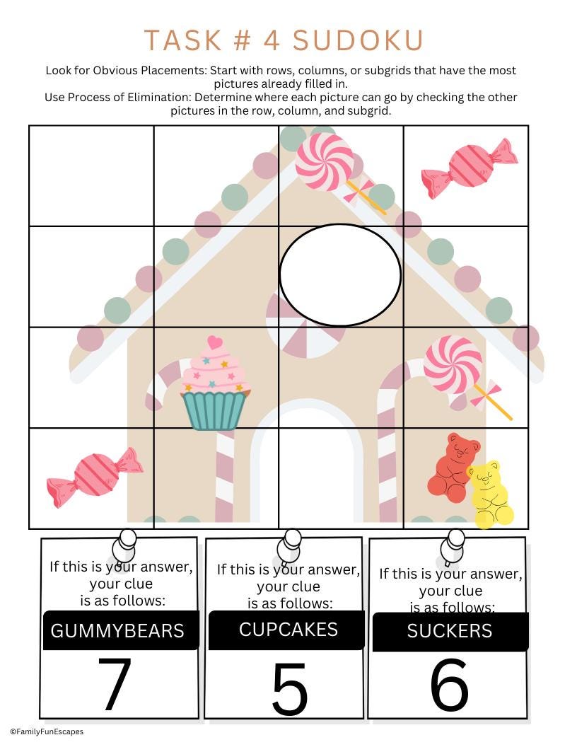 The Gingerbread House Mystery Escape Game | Ages 7+ | 12 Puzzles | 60 ...
