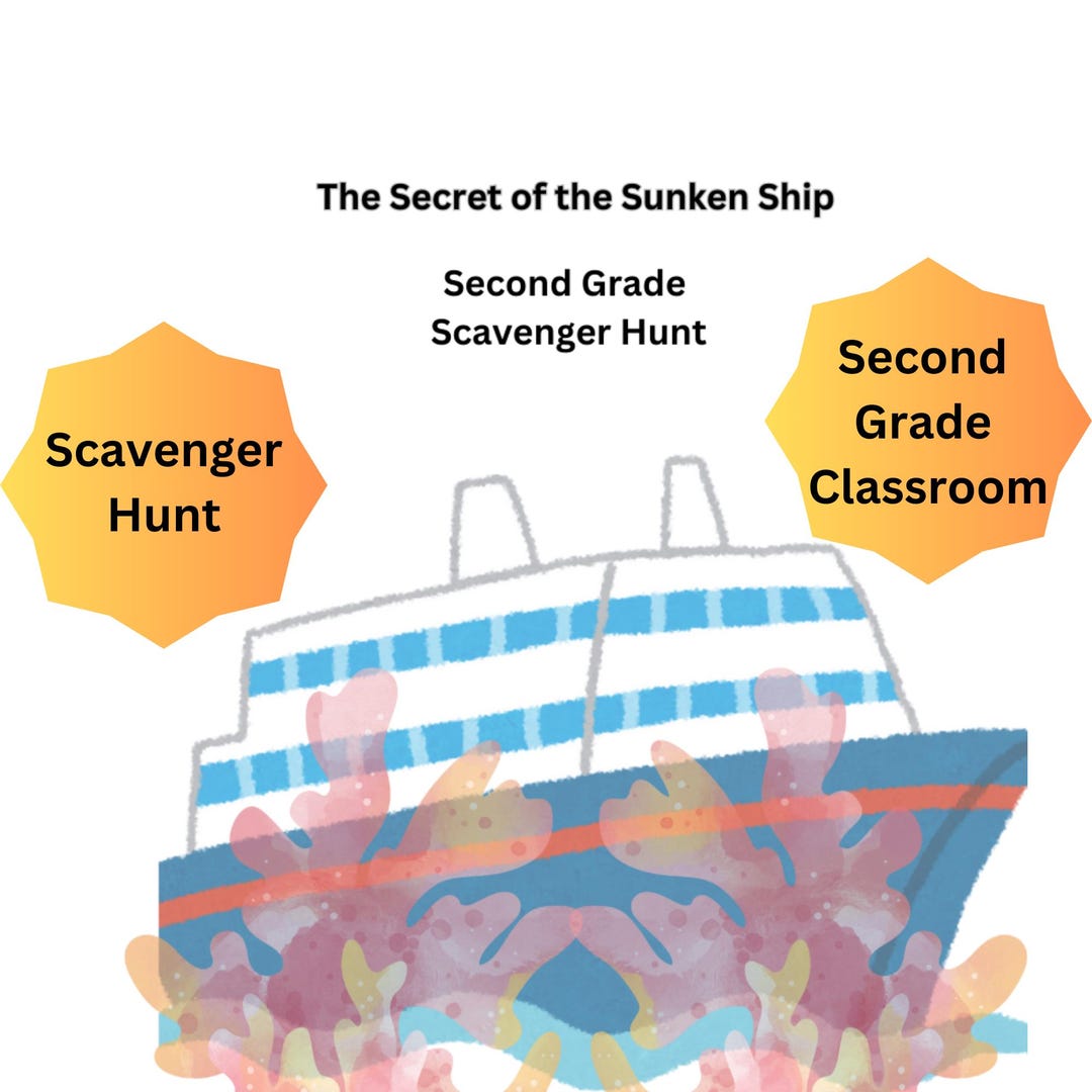 Secret of the Sunken Ship Scavenger Hunt | 10 Riddles | 2nd Grade ...