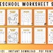 Preschool Learning Worksheets: Fun Early Learning Activities (PDF) - Etsy