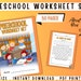 Preschool Learning Worksheets: Fun Early Learning Activities (PDF) - Etsy