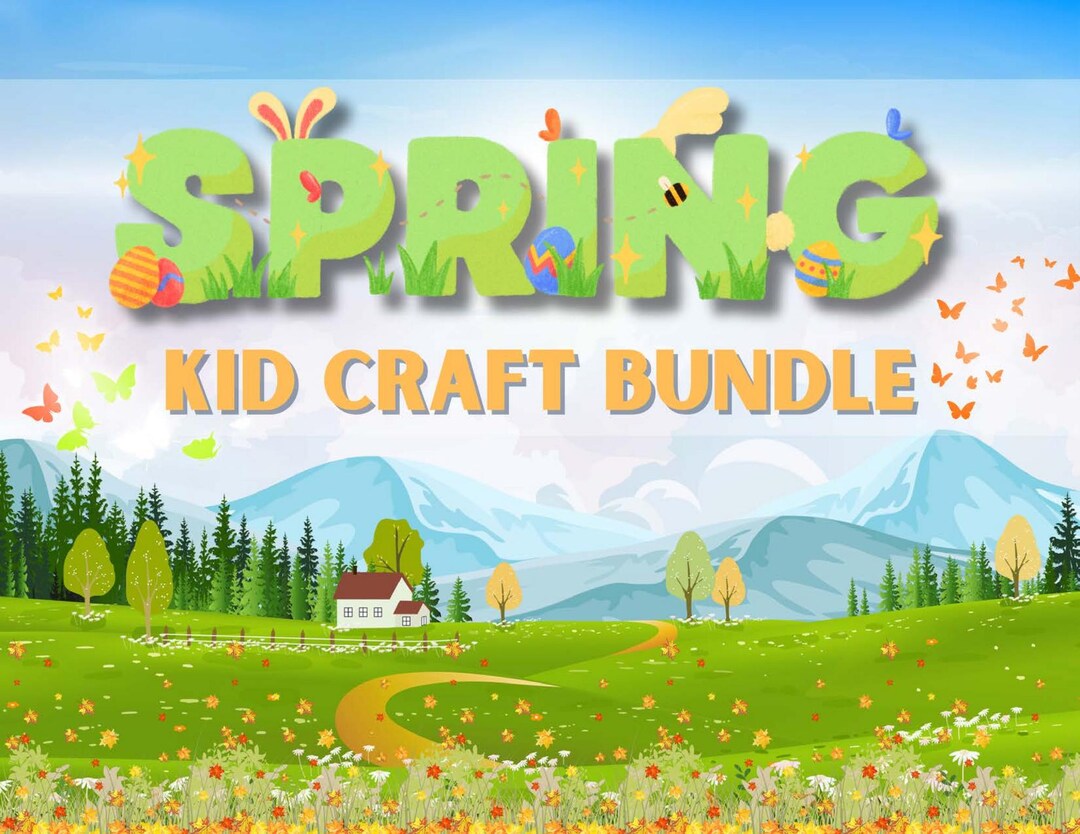 Spring Kid Craft Bundle | Color by Number, I Spy, Mazes, Puzzles, Spot ...