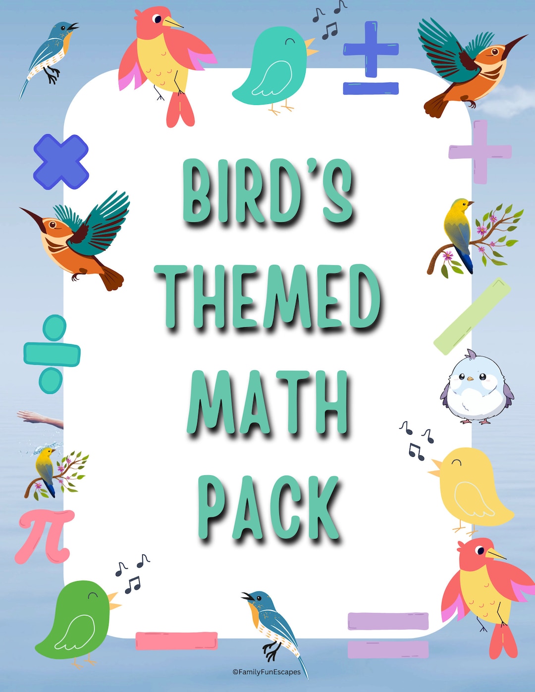 Bird Math Activity Pack: Printable Math Worksheets (digital Download ...