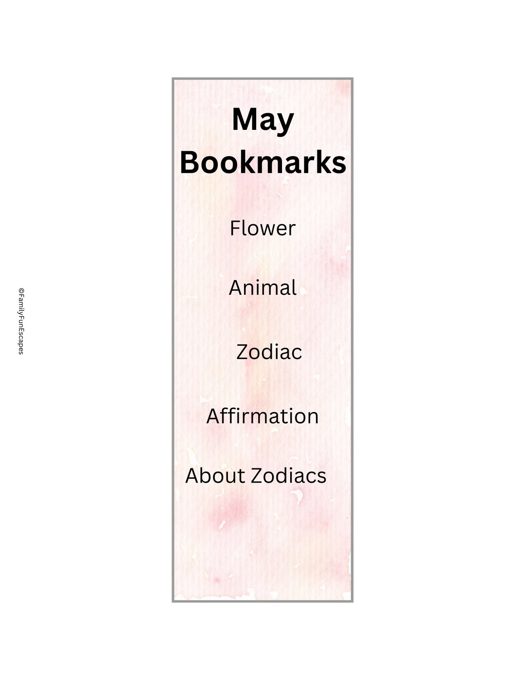 All About May Bookmarks | Digital Download | Printable Spring-themed ...