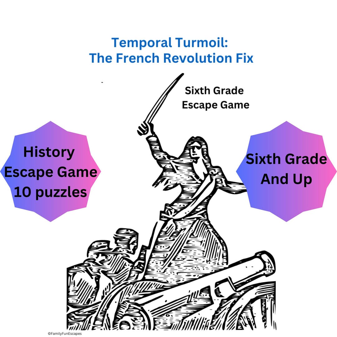 6th Grade French Revolution Escape Game | Digital Download With 10 ...