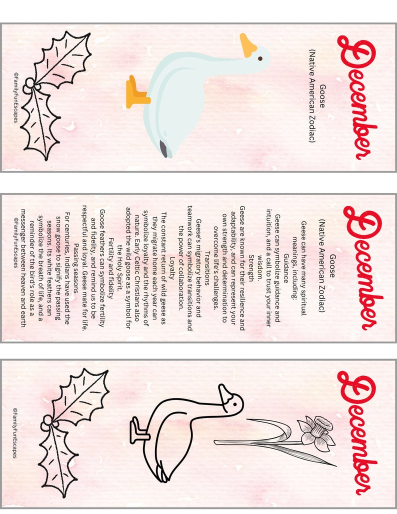 All About December Bookmarks | Digital Download | Printable Winter ...