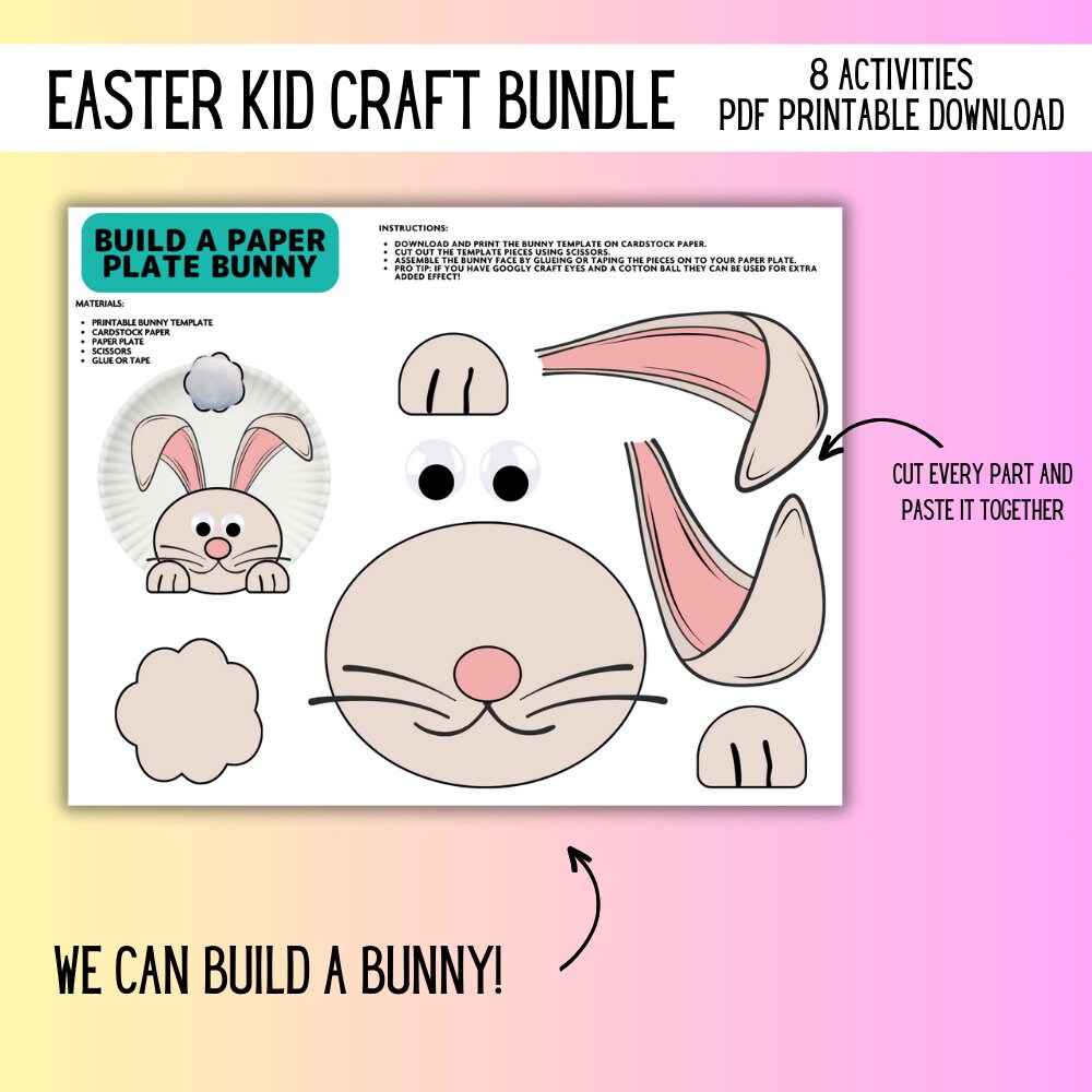 Easter Kid Crafts | Color and Cut Activities | Easter Bookmarks to ...