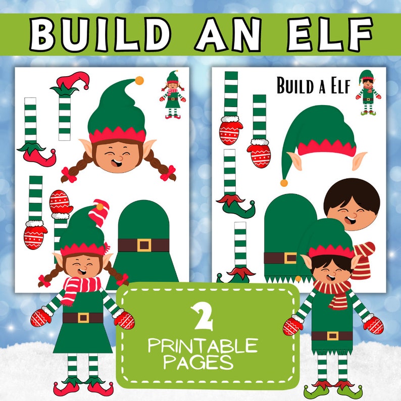 Build an Elf Craft: DIY Holiday Activity (digital Download) - Etsy