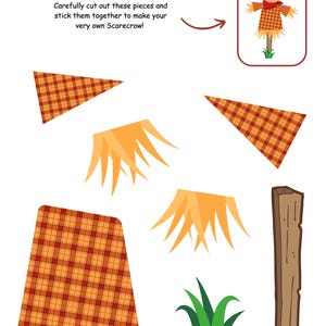 Build a Scarecrow Craft | Digital Download | Fun DIY Cut and Assemble ...