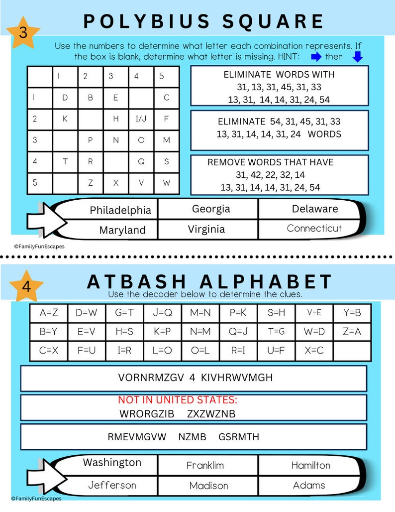 Founding Fathers Escape Game: History Puzzles & Maze (digital Download ...