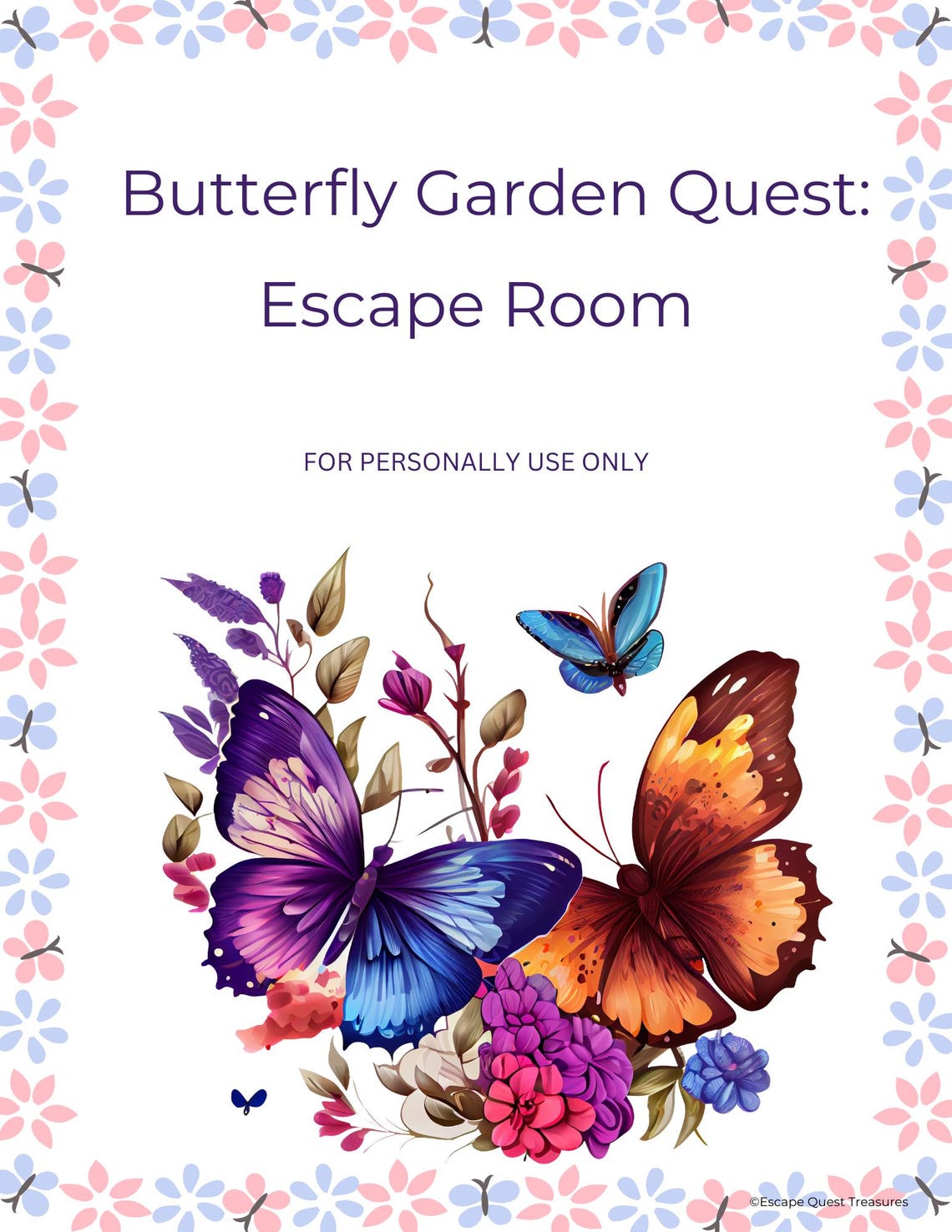 Butterfly Garden Escape Game: Printable Puzzles & Riddles (PDF Download ...