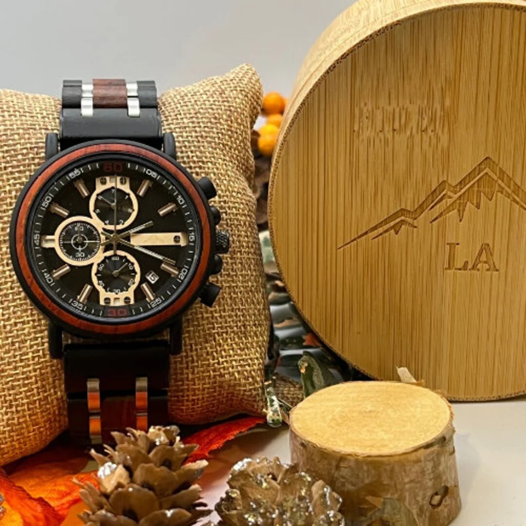 Engraved Sandalwood Watch for Men: Personalized Wooden Gift - Etsy