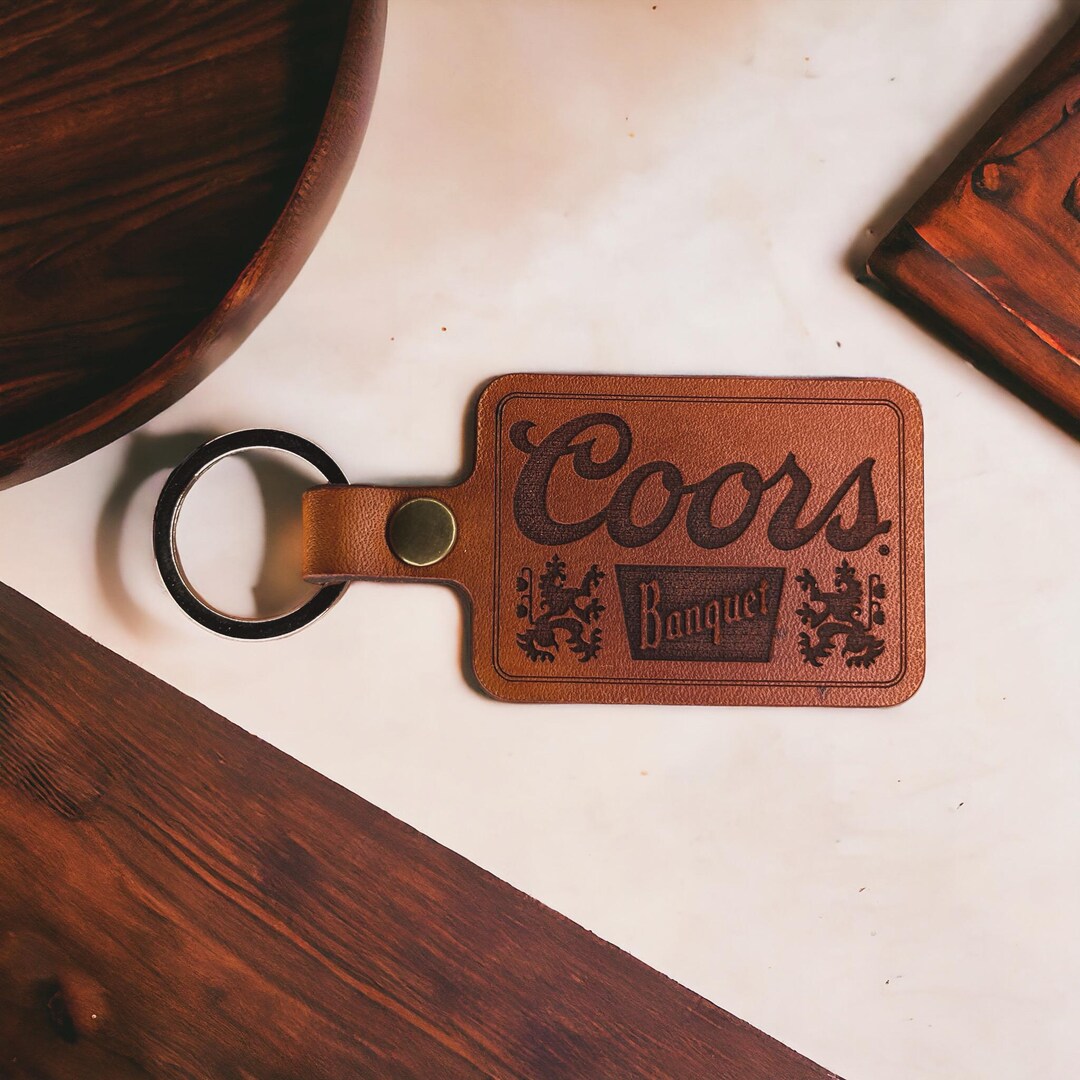 Coors Banquet Genuine Leather Keychain - Etsy