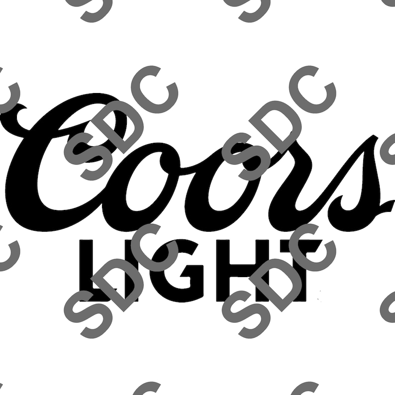 Coors Light PNG High Quality Digital Download (black and Color Included ...
