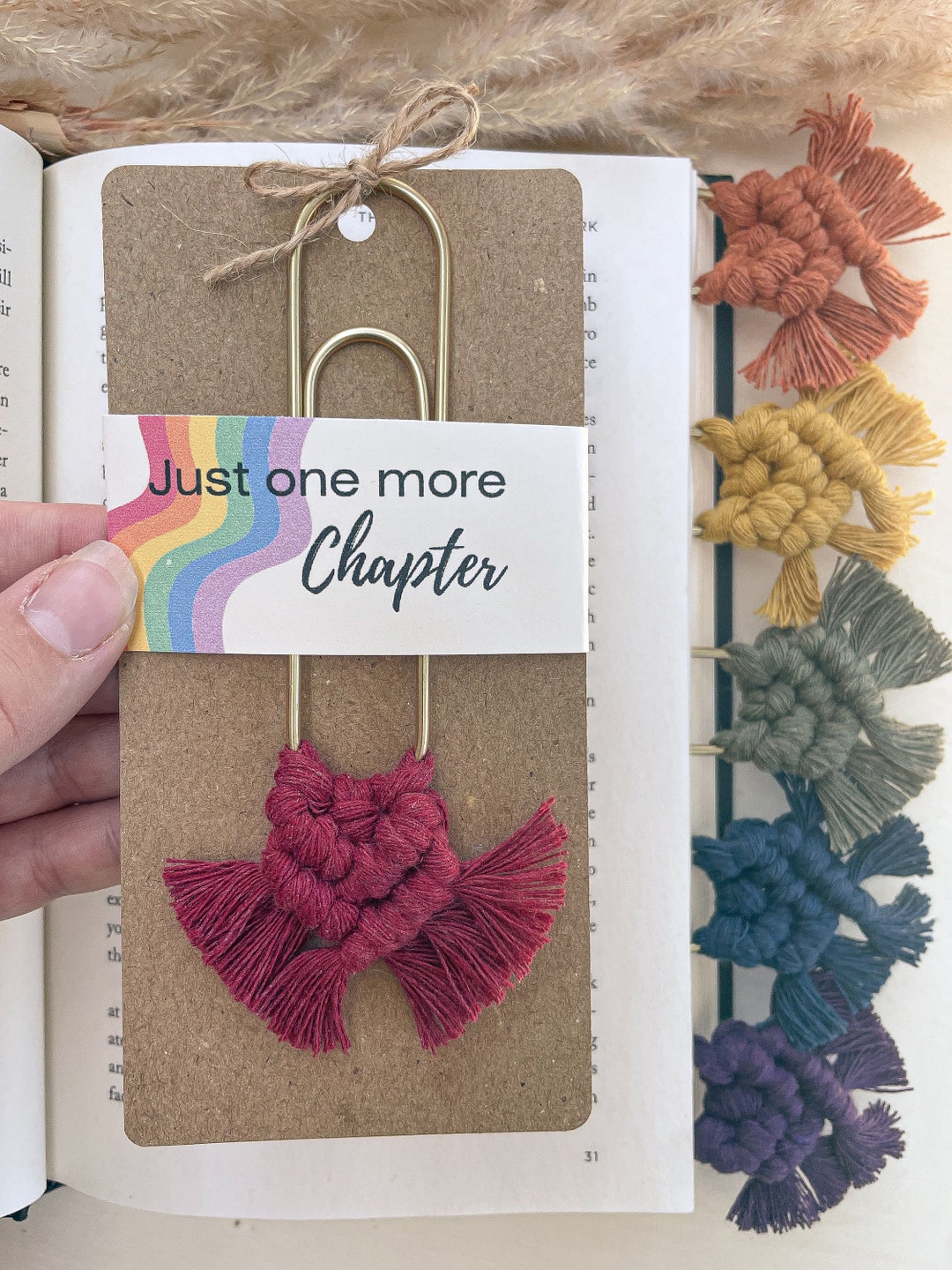 Macrame Rainbow Book Clip,boho Pride, Pride Month, Rainbow Office ...