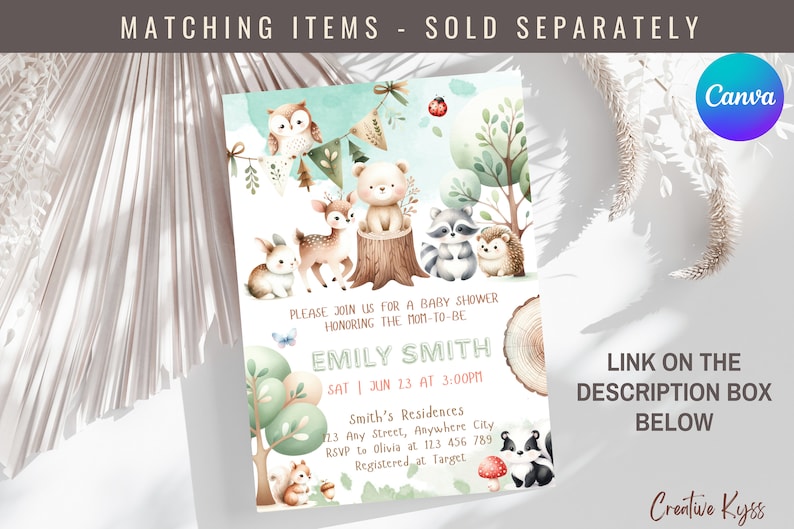 Editable Woodland Baby Shower Welcome Sign Template, Gender Neutral ...