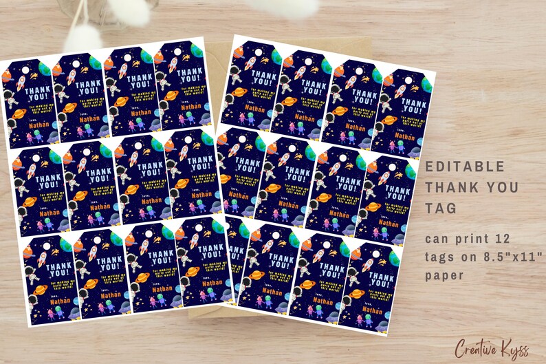 Outer Space Theme Birthday Party Bundle Template | Outer Space Birthday ...