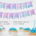 Editable Pastel Mermaid Birthday Banner, Mermaid Theme Birthday Banner ...