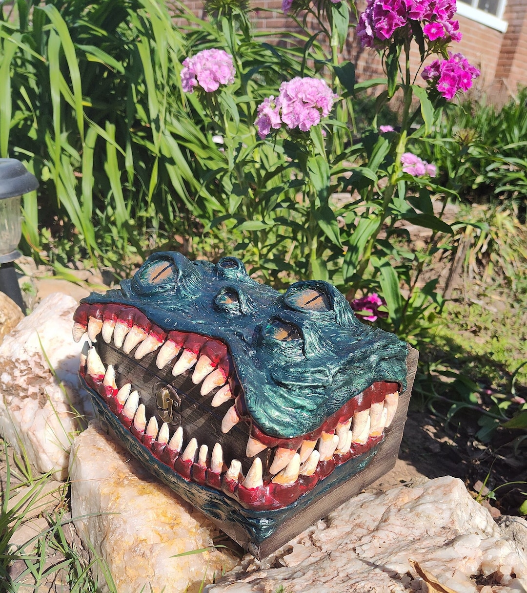 Large Fantasy Clay Mimic Box for Dice or Deck Box - Etsy