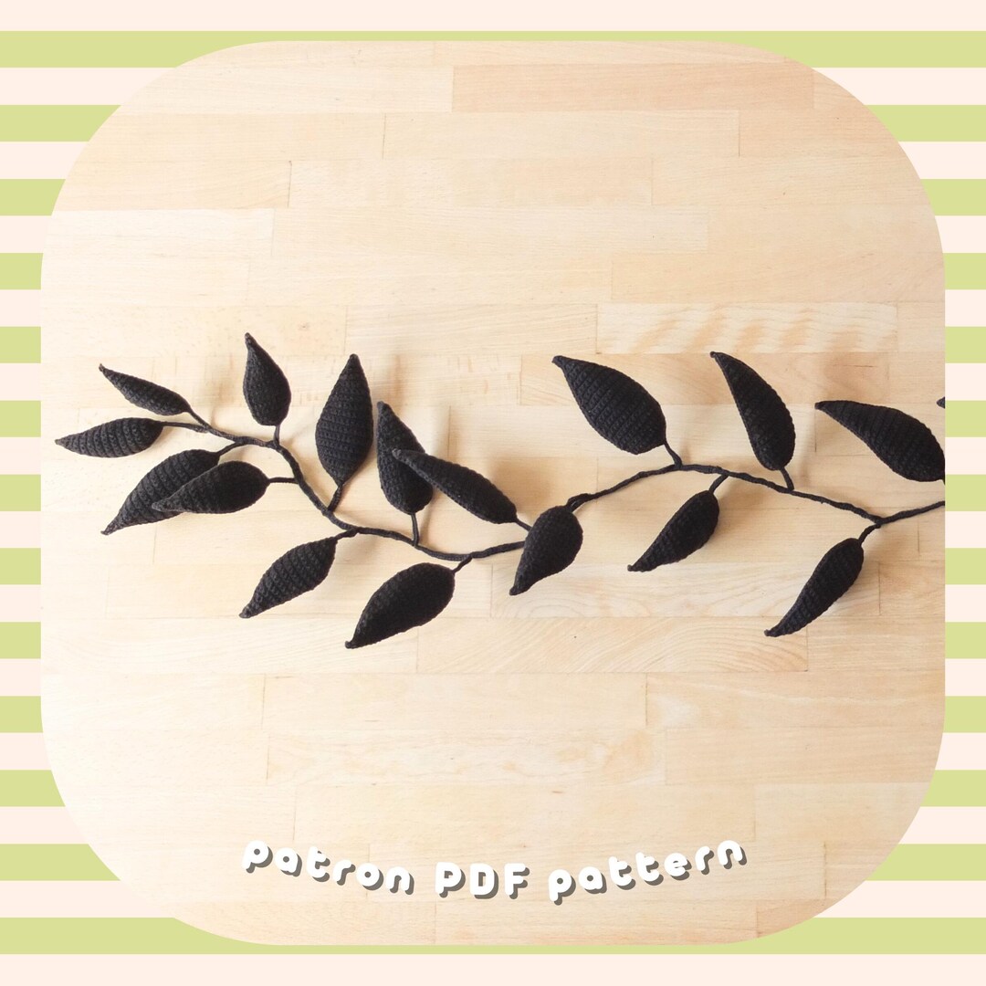 Scindapsus Treubii Dark, Black Pothos Vine Plant Crochet Pattern - Etsy