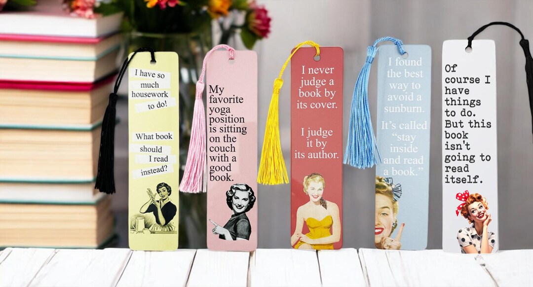 Vintage Sarcastic Retro Metal Bookmark - Etsy