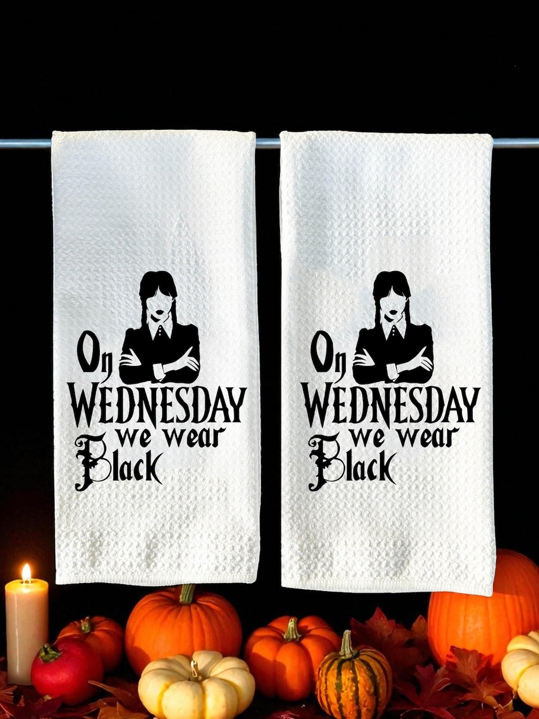 Wednesday Addams Tea Towels - Set of 2! - Etsy