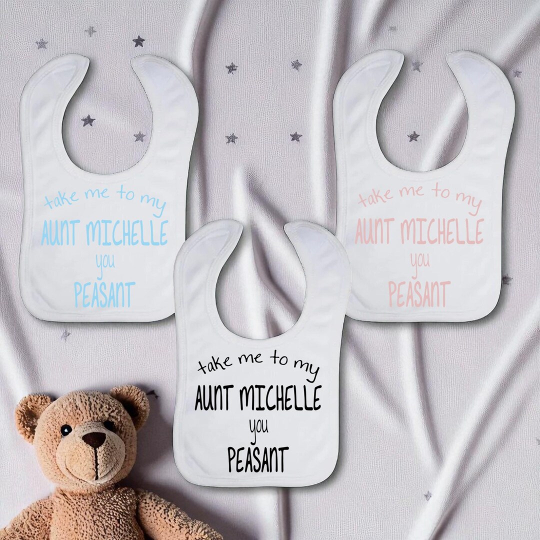 Customized Favorite Aunt Name Silk Touch Baby Bib - Etsy