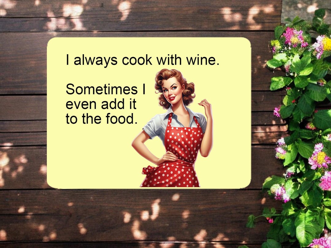 Cook With Wine Magnet - Funny! - Etsy