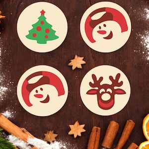 Pillsbury Christmas Cookie-inspired Coasters - Set of 4! - Etsy
