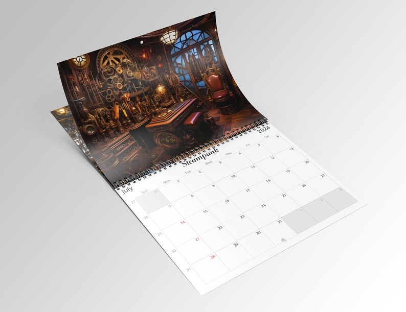 STEAMPUNK HOME CALENDAR 2024 H 11 X 8.5 a Great Gift for Anyone ...
