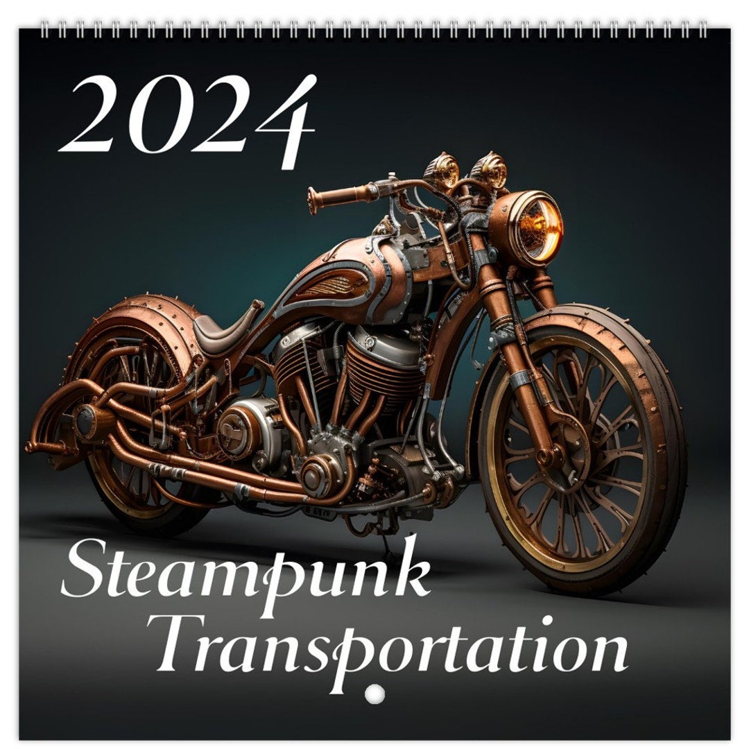 STEAMPUNK TRANSPORTATION CALENDAR 2024 8.5 X 8.5 is a Great, Fun Gift ...