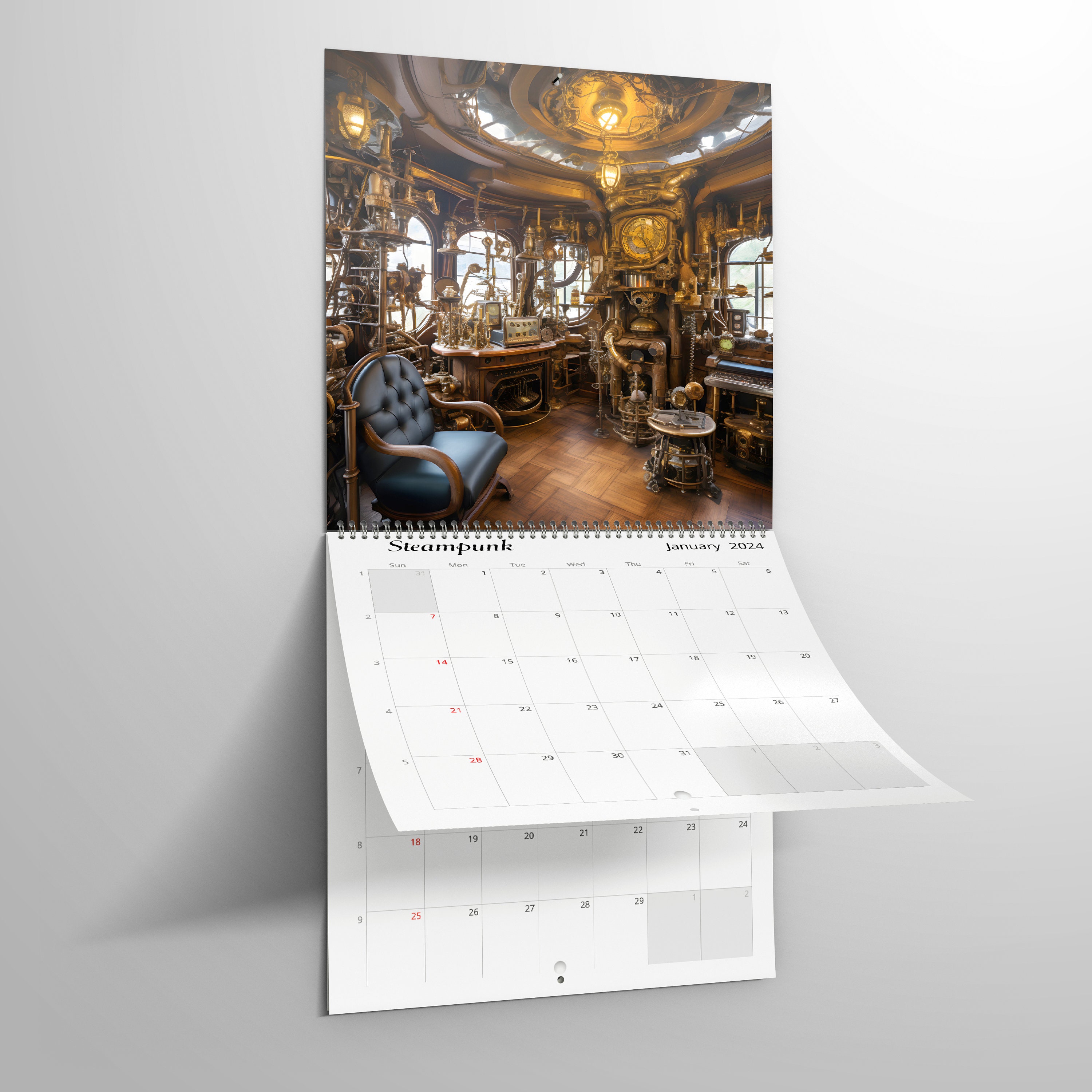 Steampunk Home Calendar 1 two Sizes: 8.5x8.5 & 11x8.5 Makes a Great ...