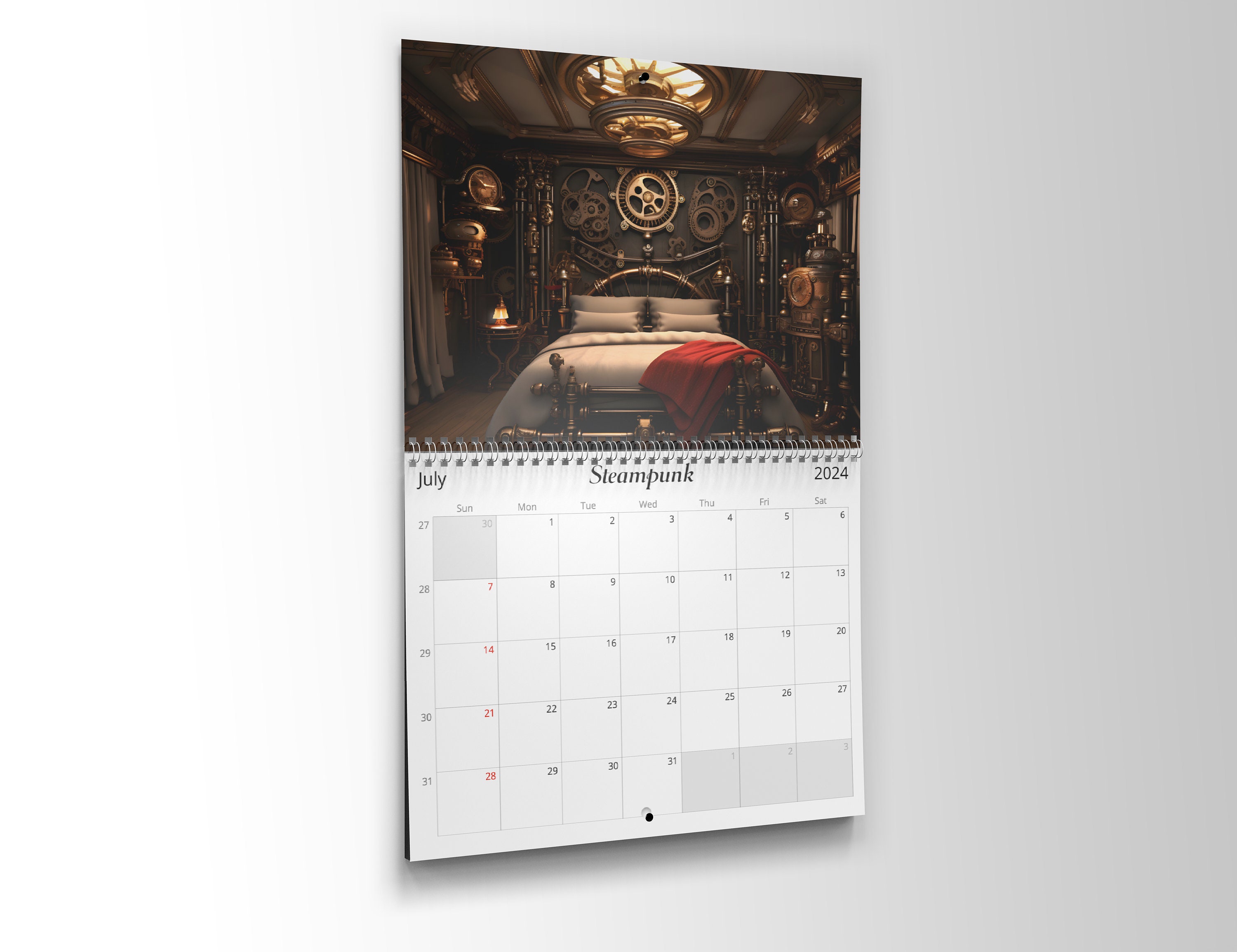STEAMPUNK HOME CALENDAR 2024 H 11 X 8.5 a Great Gift for Anyone ...