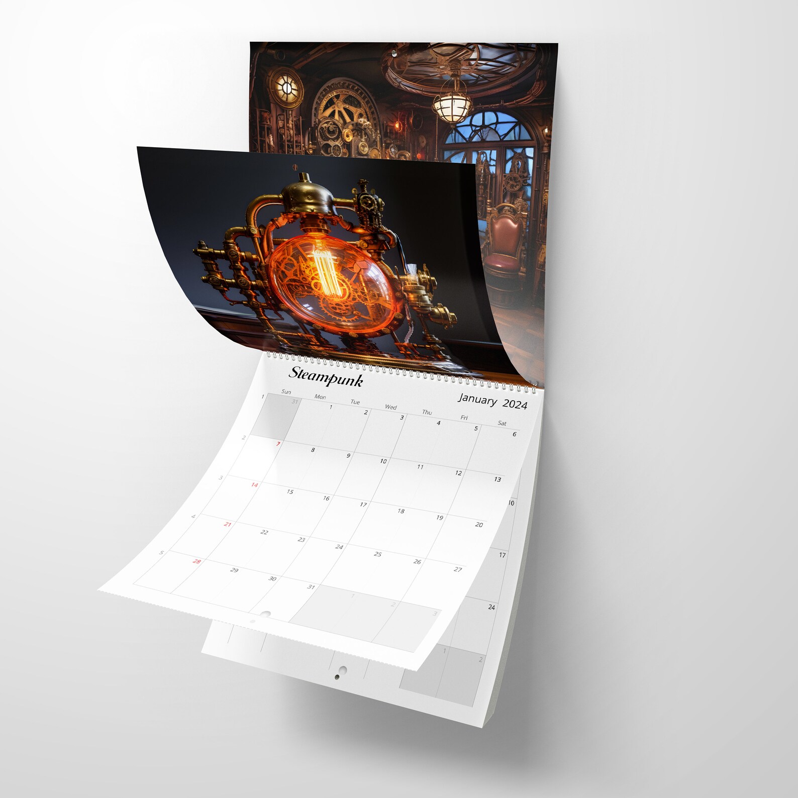 Steampunk Home Calendar 1 two Sizes: 8.5x8.5 & 11x8.5 Makes a Great ...