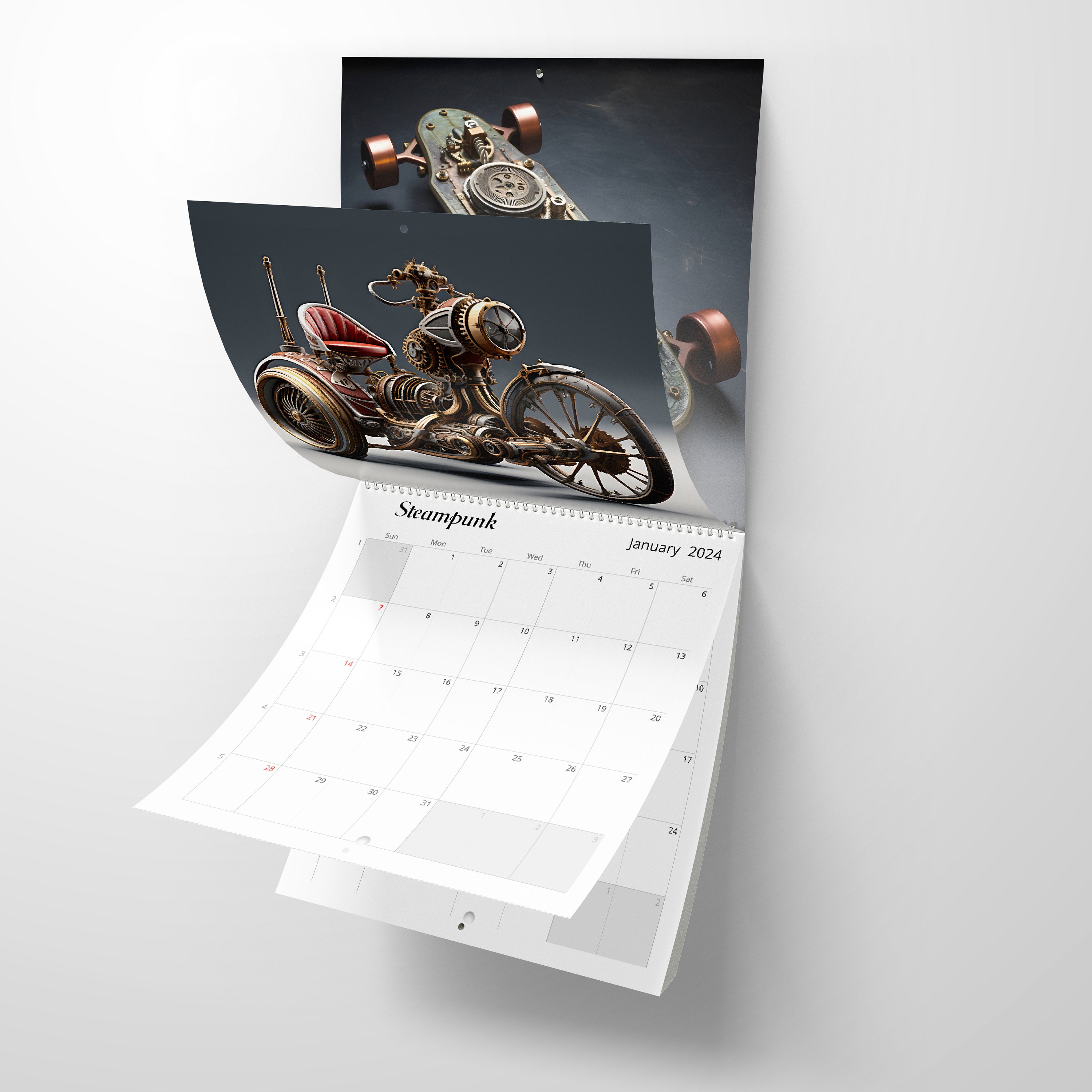 STEAMPUNK TRANSPORTATION CALENDAR 2024 8.5 X 8.5 is a Great, Fun Gift ...