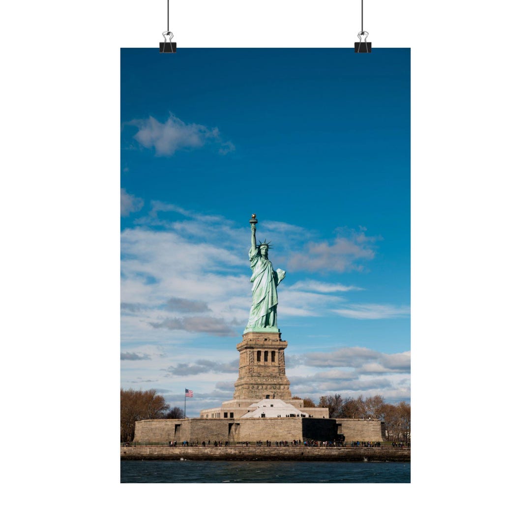 Statue of Liberty Vertical Poster - Matte Travel Wall Art - Etsy